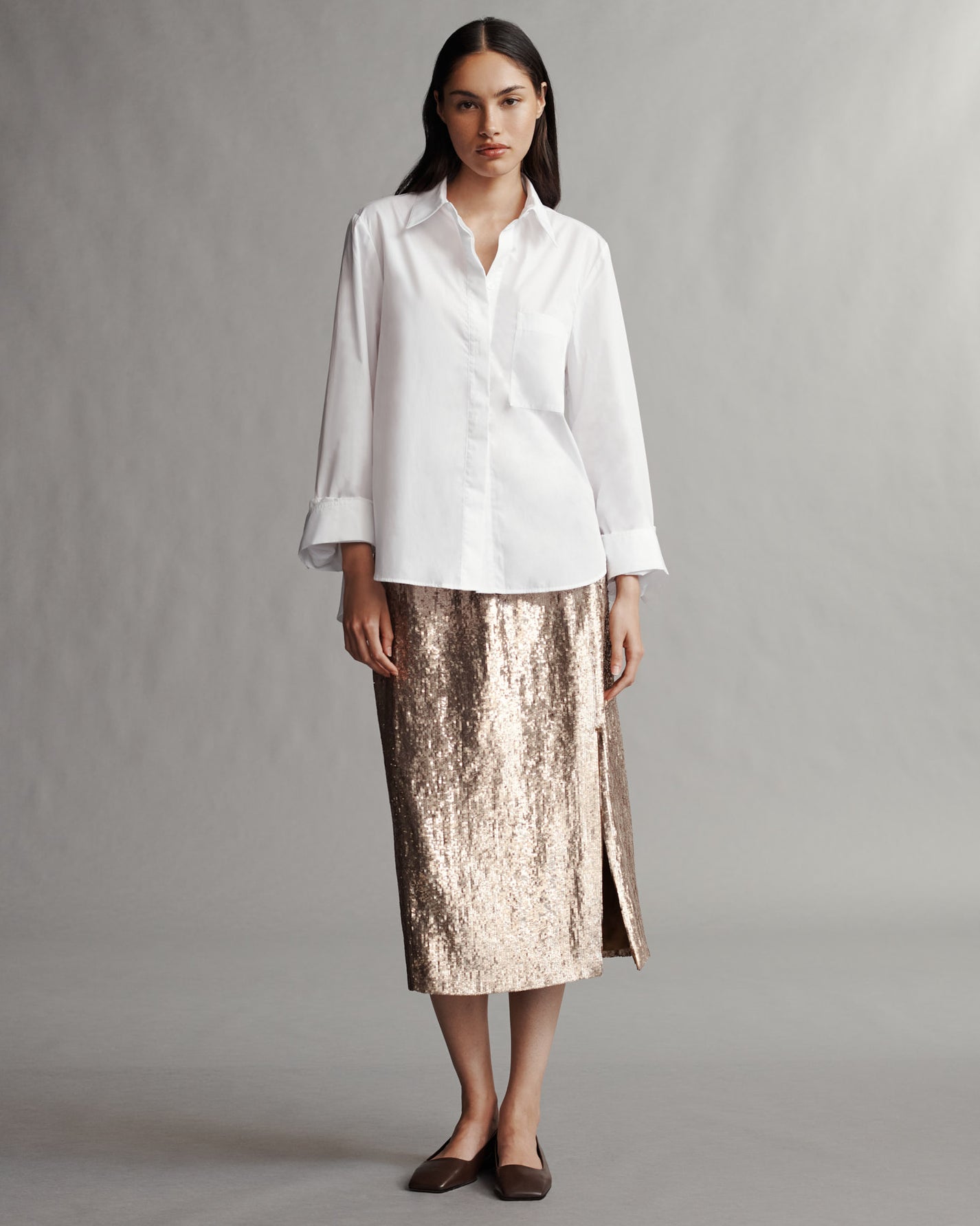 White Boyfriend Shirt in Superfine Cotton | TWP