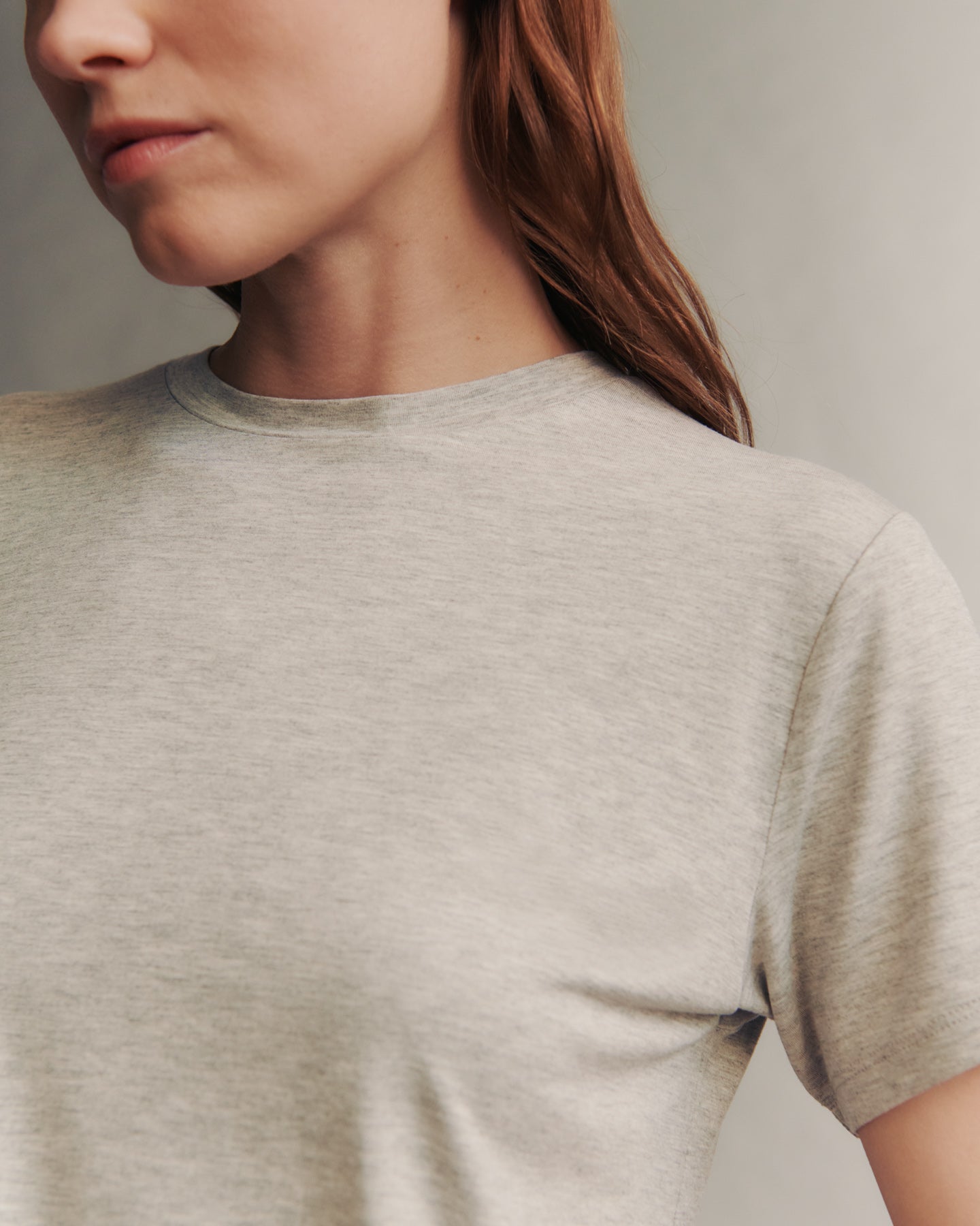 Light heather grey His Tee in Jersey | TWP