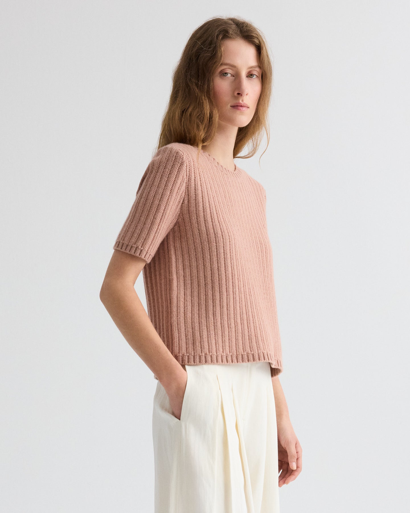 Brush Float Stitch Audrey Sweater in Italian Cashmere | TWP
