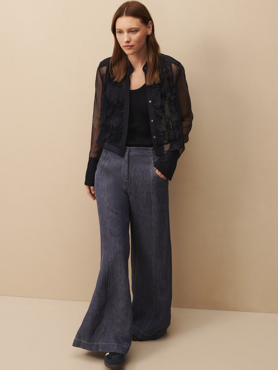 Luxury Women's Sheer Shirts & Tops – TWP Clothing