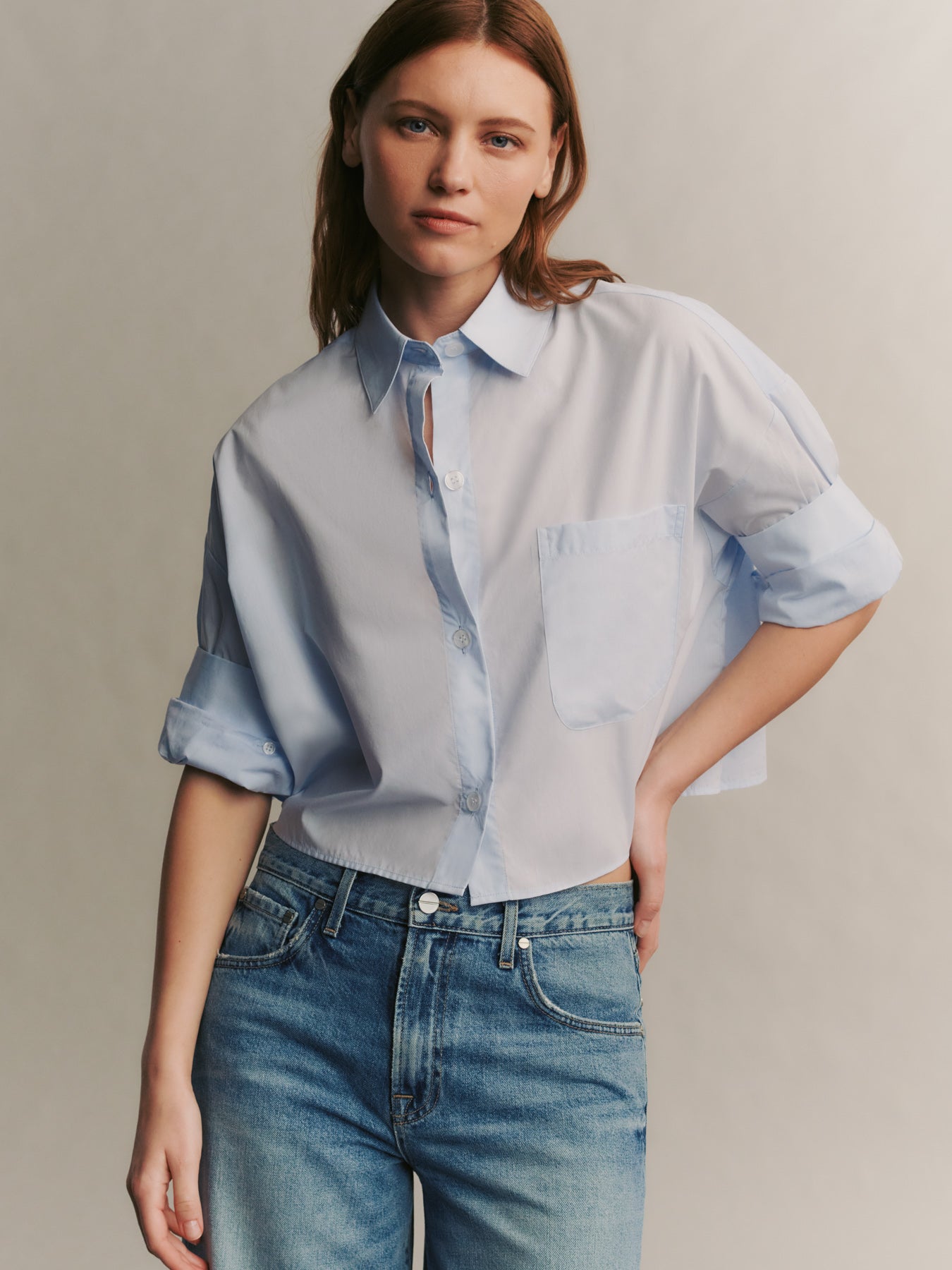 Baby blue Next Ex Shirt in Superfine Cotton | TWP